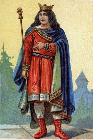 Portrait of Childebert Iii, King of Neustria and Burgundy Giclee Print ...