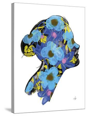 Floral Profile - Bloom Stretched Canvas Print - Stella Chang | Art.com