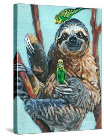 'Sam, Libby, And The Sloth' Stretched Canvas Print - Stephanie Jeanne | Art.com