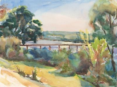 'Connecticut River Railroad Bridge' Art Print - Stephen Calcasola | Art.com