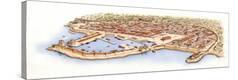 Caesarea, Palestine, C.-13-70 (Ink and Watercolour) Giclee Print ...