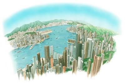 'Hong Kong in the 1990S, 1996 (Drawing)' Giclee Print - Stephen Conlin ...