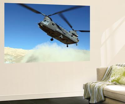 'A Ch-47 Chinook Prepares to Land' Giant Art Print - Stocktrek Images ...