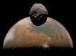 'Artist's Concept of Mars and its Tiny Moon Phobos' Photographic Print ...