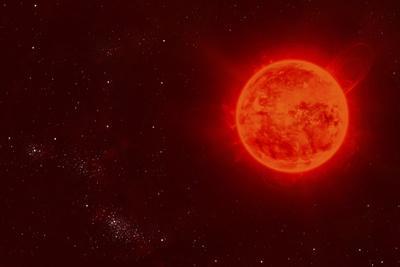 'Red Dwarf Sun Floating Through Space' Art Print - Stocktrek Images ...