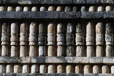 Stone Columns Inspired by the Tree Trunks of Mayan Huts Giclee Print ...