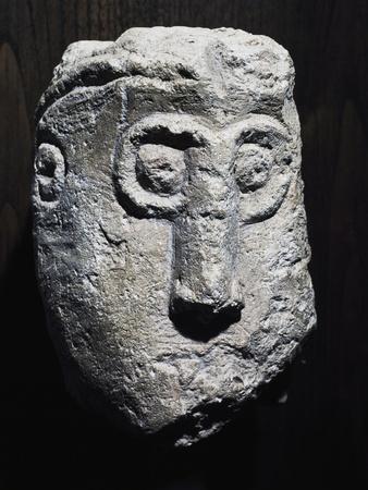 'Stone Head with Gorgon Shape, Picenum Culture' Giclee Print | Art.com