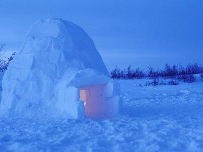 'Interior of Arctic Igloo, Churchill, Manitoba, Canada' Photographic ...