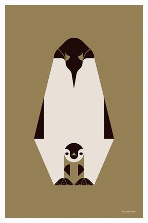 Golden Animals - Royal Penguin (Gold) Giclee Print - Studio Soleil ...