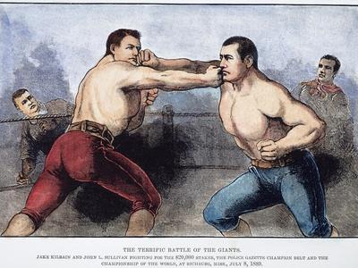 'Sullivan and Kilrain Fight' Giclee Print | Art.com