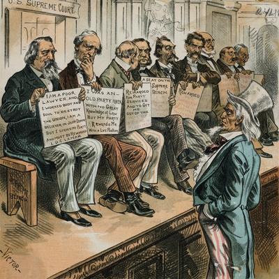 'Supreme Court Members with Posters of Secrecy' Giclee Print | Art.com