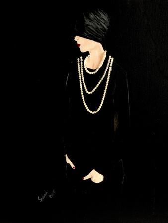1920s Lady with Pearls Giclee Print - Susan Adams | Art.com