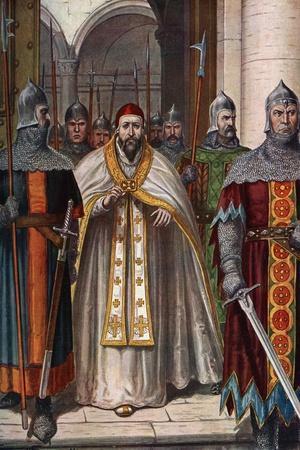 'Pope Martin I (600-656) Arrested by the Guards of the Exarch Theodore ...