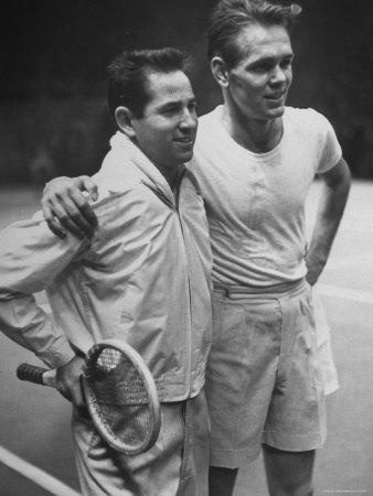 'Tennis Players Bobby Riggs and Jack Kramer Posing at Madison Square ...
