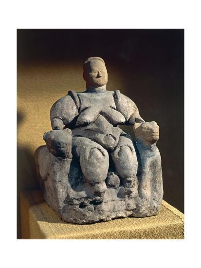 Terracotta Mother Goddess Statue, from Catal Huyuk or Catalhoyuk, 6th ...