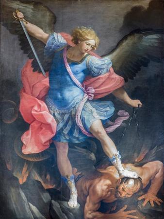 'The Archangel Michael Defeating Satan, 1635, (Painting)' Giclee Print ...