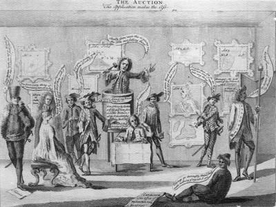 The Auction, by Matthew Darly, Circa 1756 Giclee Print | Art.com