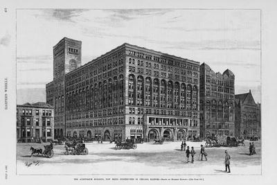 The Auditorium Building, Now Being Constructed in Chicago, Illinois ...