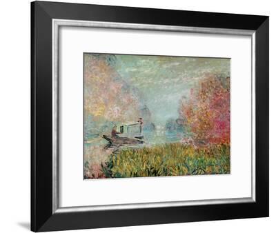The Boat Studio on the Seine, 1875 Giclee Print by Claude Monet | Art.com