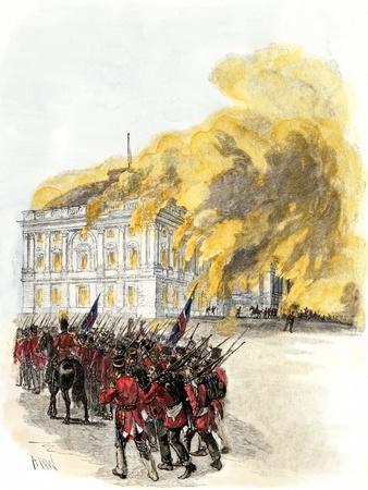 'The British Army Burned the White House in Washington in 1814 during ...