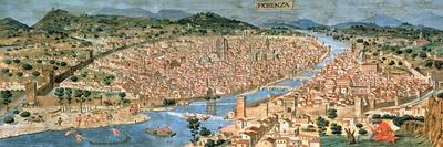 The 'Carta Della Catena' Showing a Panorama of Florence, 1490 Giclee ...