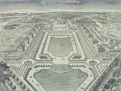 'The Castle and Park at Marly, France 17th Century Engraving' Giclee ...