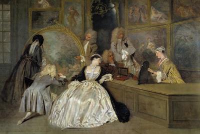 'The Choice. right Detail of the the Shop Sign of Gersaint by Jean ...