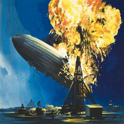 'The Destruction of the Hindenburg' Giclee Print | Art.com
