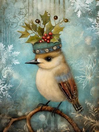 'Holly Bird' Art Print - The Dutch Lady | Art.com