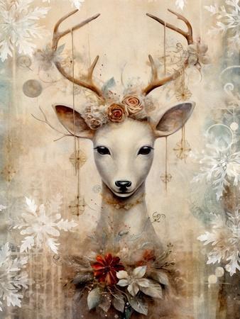 'Holly Deer' Art Print - The Dutch Lady | Art.com