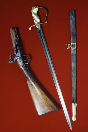 'The English Admiral Horatio Nelson's Gun and Sword. England, 18th and ...