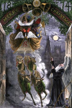 The Father of Time Ringing the Bells to Announce the Arrival of Father ...