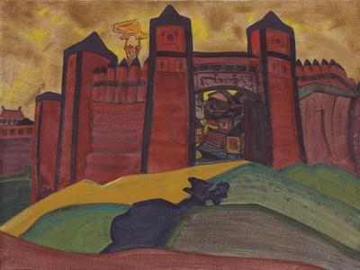 'The Gates of Tmutarakan. Stage design for the opera The Tale of Tsar ...