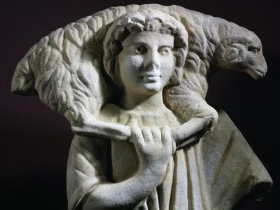 'The Good Shepherd Sculpture from the Monastery of Stoudios, Turkey ...