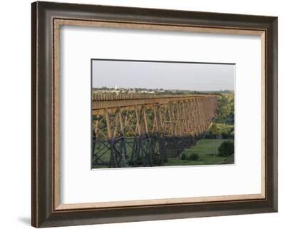 The High Line Railroad Bridge Trestle in Valley City, North Dakota, USA ...