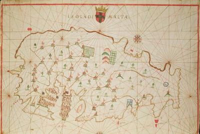 'The Island of Malta, from a Nautical Atlas, 1646' Giclee Print | Art.com