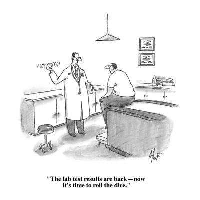 Cartoon Physician Test Results