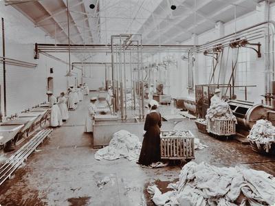 The Laundry Room, Long Grove Hospital, Surrey, 1910 Photographic Print ...