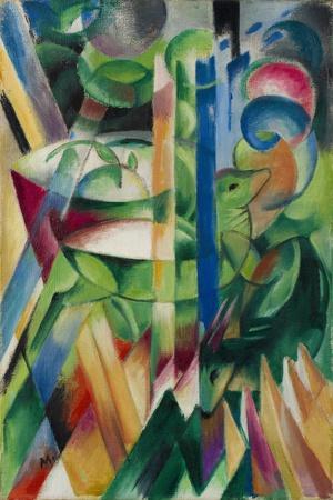 'The Little Mountain Goats, 1913, by Franz Marc, 1880-1916, German ...
