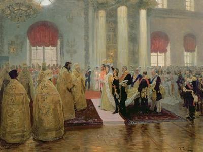 'The Marriage of Tsar Nicholas II (1868-1918) and Alexandra Feodorovna ...