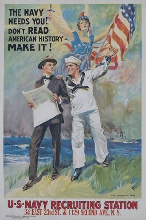 The Navy Needs You! Recruiting Poster Giclee Print | Art.com