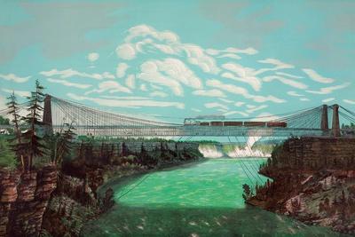 'The Niagara Falls suspension bridge.' Art Print - Vernon Lewis Gallery ...