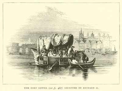 'The Poet Gower Received by Richard II' Giclee Print | Art.com