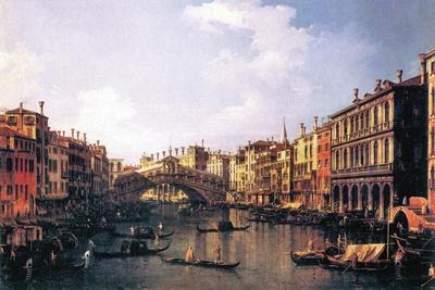 'The Rialto Bridge' Art Print - Canaletto | Art.com