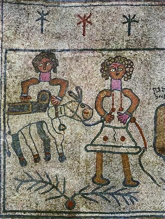The sacrifice of Isaac. Detail: servants leading a donkey. Giclee Print ...