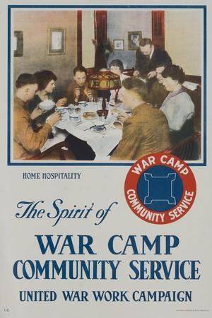 'The Spirit of War Camp Community Service Poster' Giclee Print | Art.com