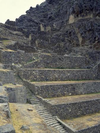 The Staircase Leading to the Fortress in Sacred Valley of Incas Giclee ...