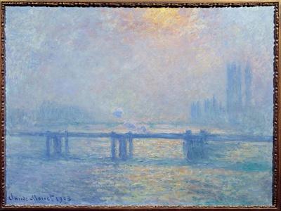 'The Thames at Charing Cross, London, 1903 (Oil on Canvas)' Giclee ...