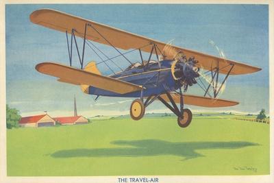'The Travel-Air Biplane' Art Print | Art.com