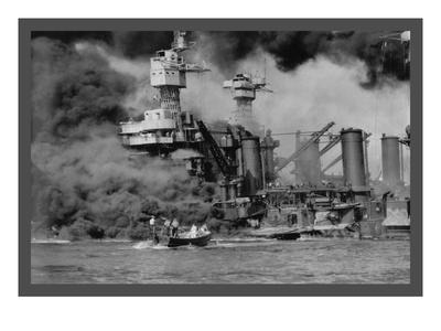 'The Uss West Virginia at Pearl Harbor' Art Print - U.S. Gov'T Navy ...
